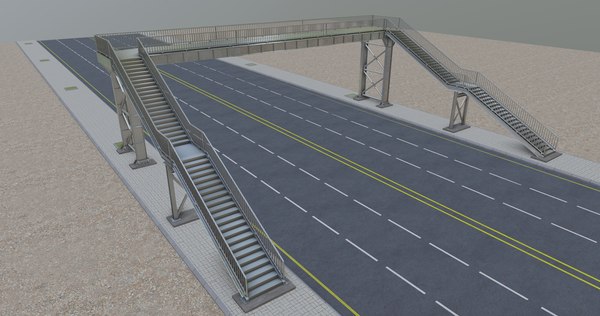 Pedestrian Bridge Blender Models for Download | TurboSquid