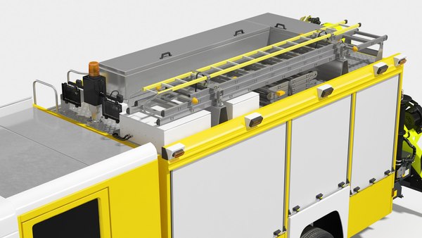 Modern Fire Truck Simple Interior 3D - TurboSquid 1788465