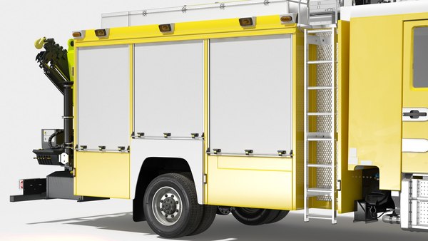 Modern Fire Truck Simple Interior 3D - TurboSquid 1788465