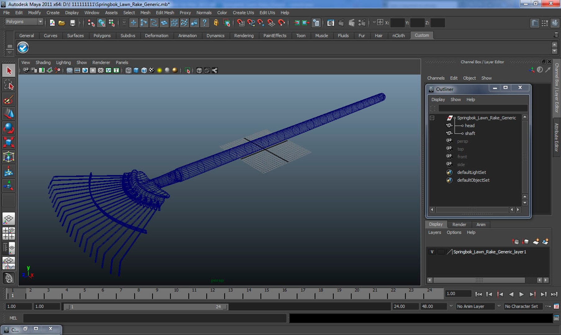 3D Model Springbok Lawn Rake Generic - TurboSquid 1330121