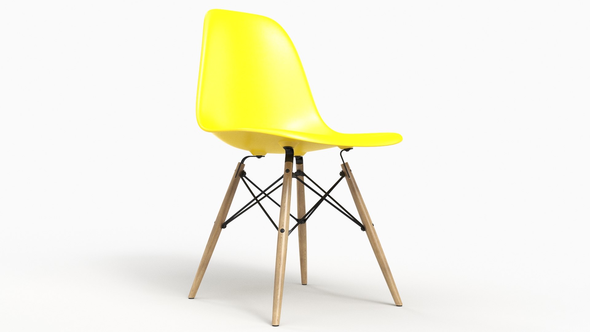3D Eames Plastic Side Chair DSW Sunlight - TurboSquid 1953923