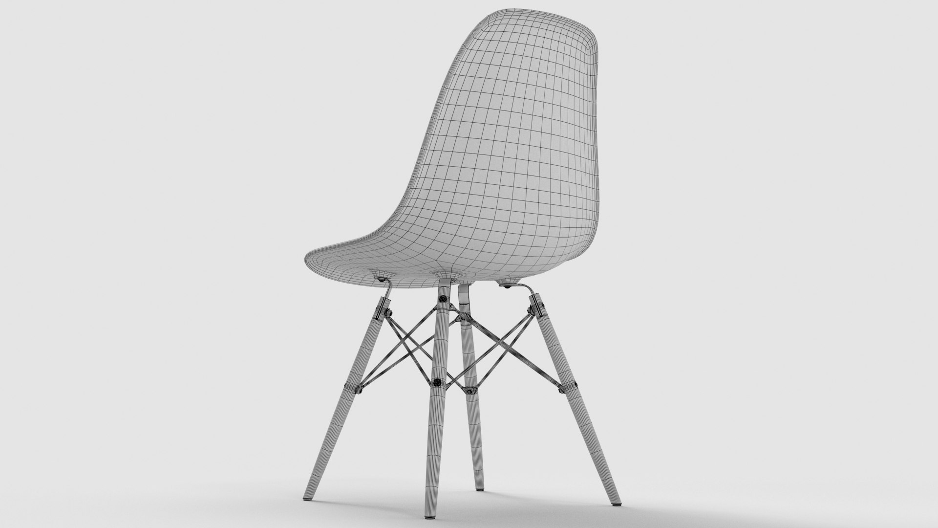 3D Eames Plastic Side Chair DSW Sunlight - TurboSquid 1953923