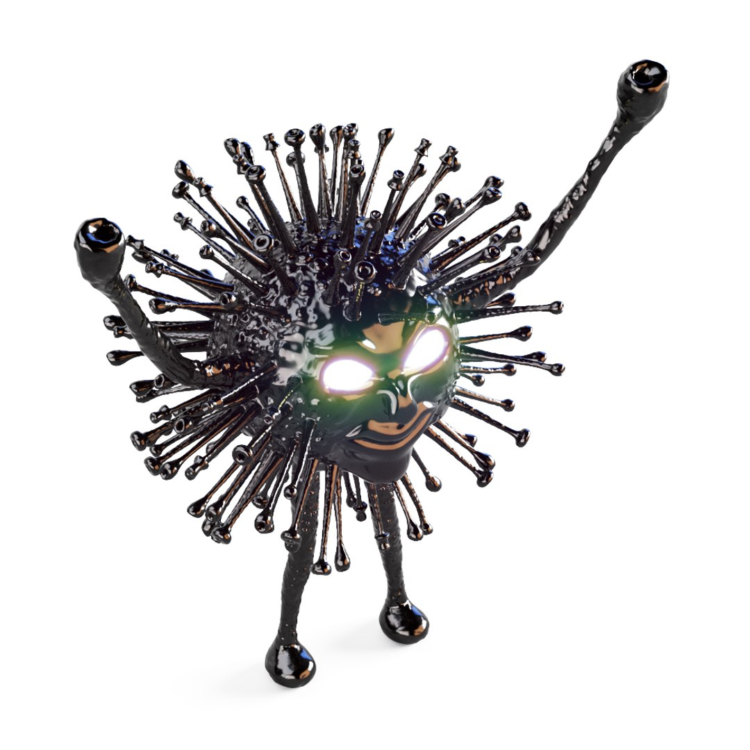 Corona Black Monster Coronavirus 3D Model - TurboSquid 1538039