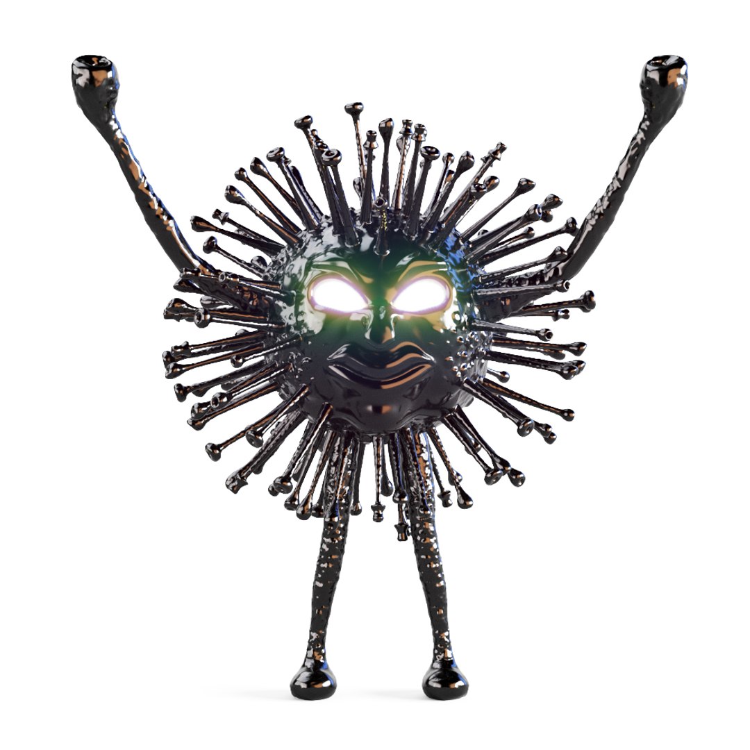 Corona Black Monster Coronavirus 3D Model - TurboSquid 1538039