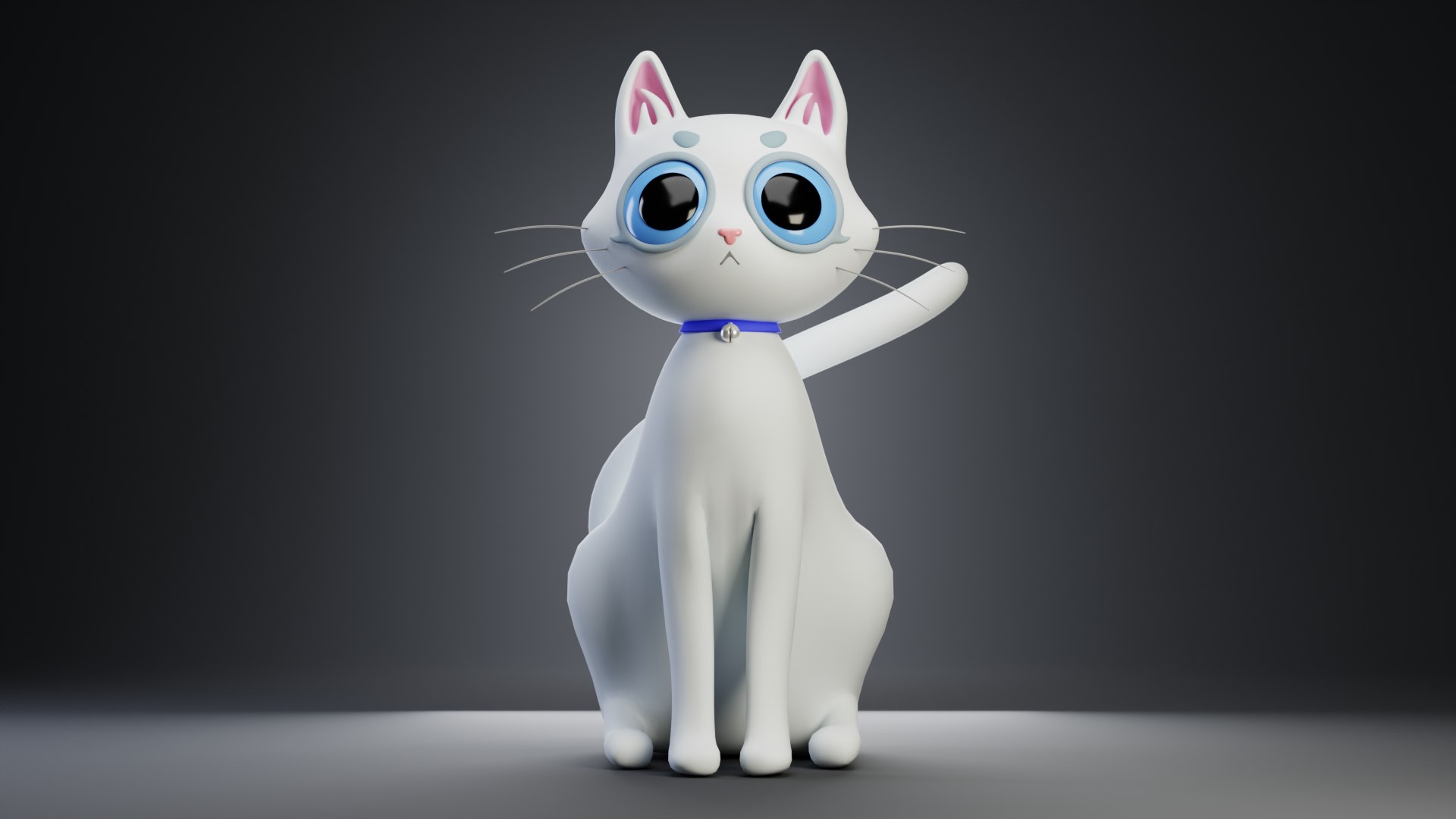 3D Model White Cat - TurboSquid 2258349