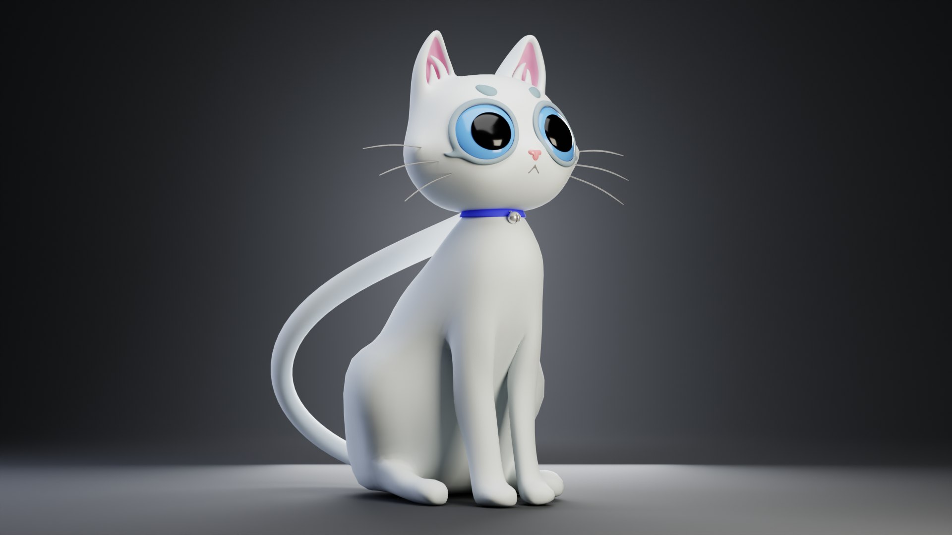 3D Model White Cat - TurboSquid 2258349