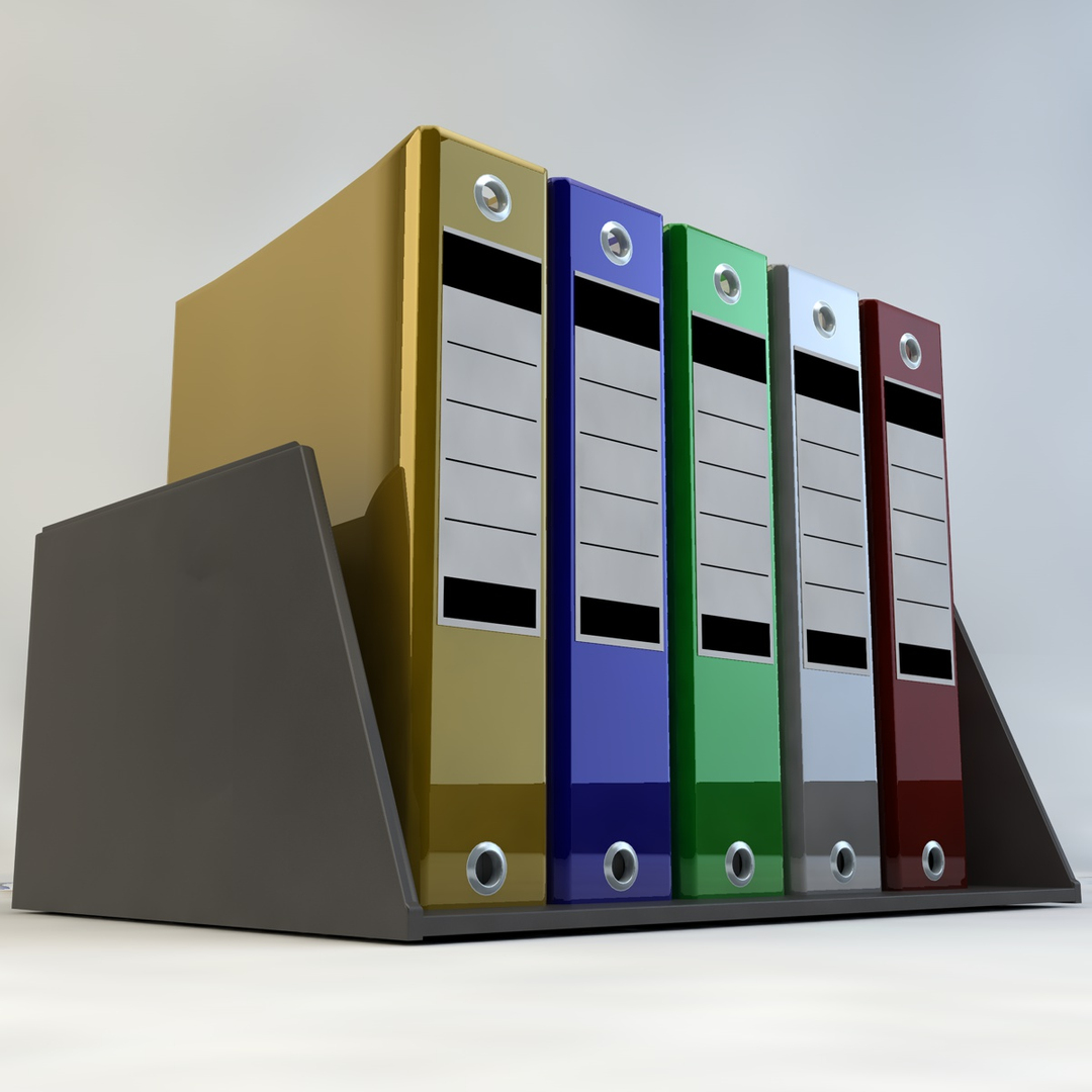 3d office folder model