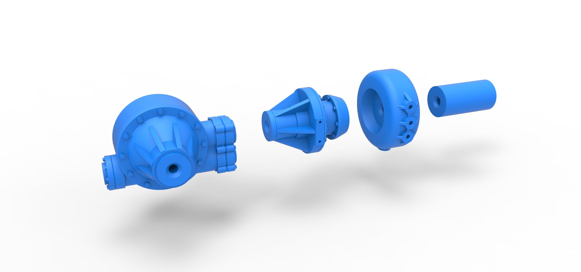 3D Diecast Turbo Booster Axle Scale 1 To 25 - TurboSquid 2133030