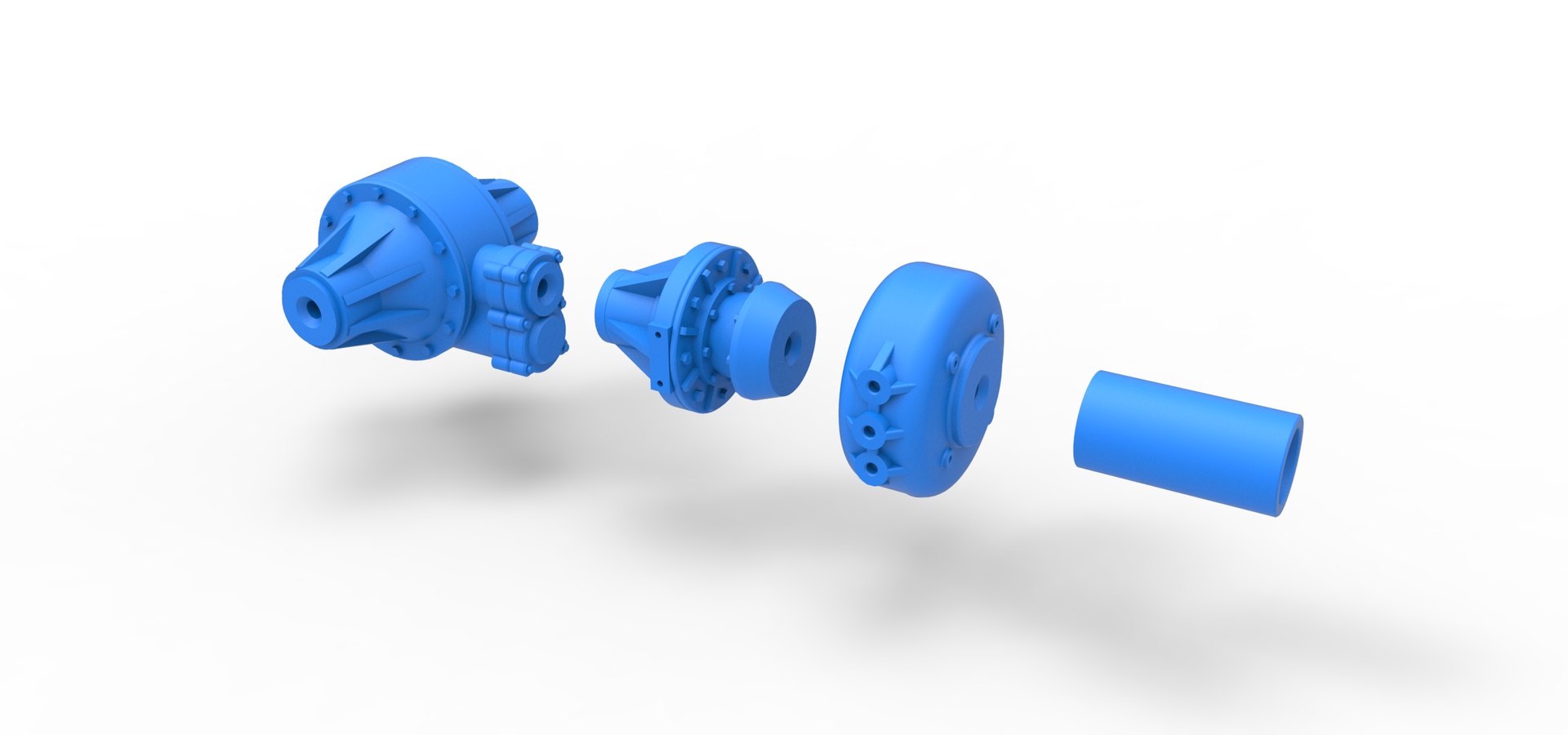 3D Diecast Turbo Booster Axle Scale 1 To 25 - TurboSquid 2133030