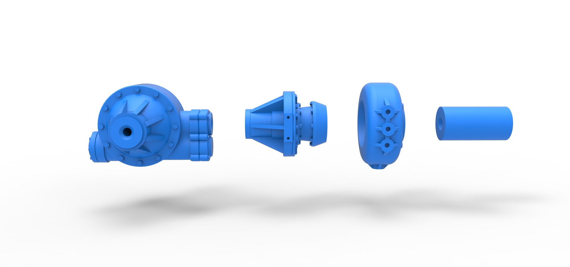 3D Diecast Turbo Booster Axle Scale 1 To 25 - TurboSquid 2133030