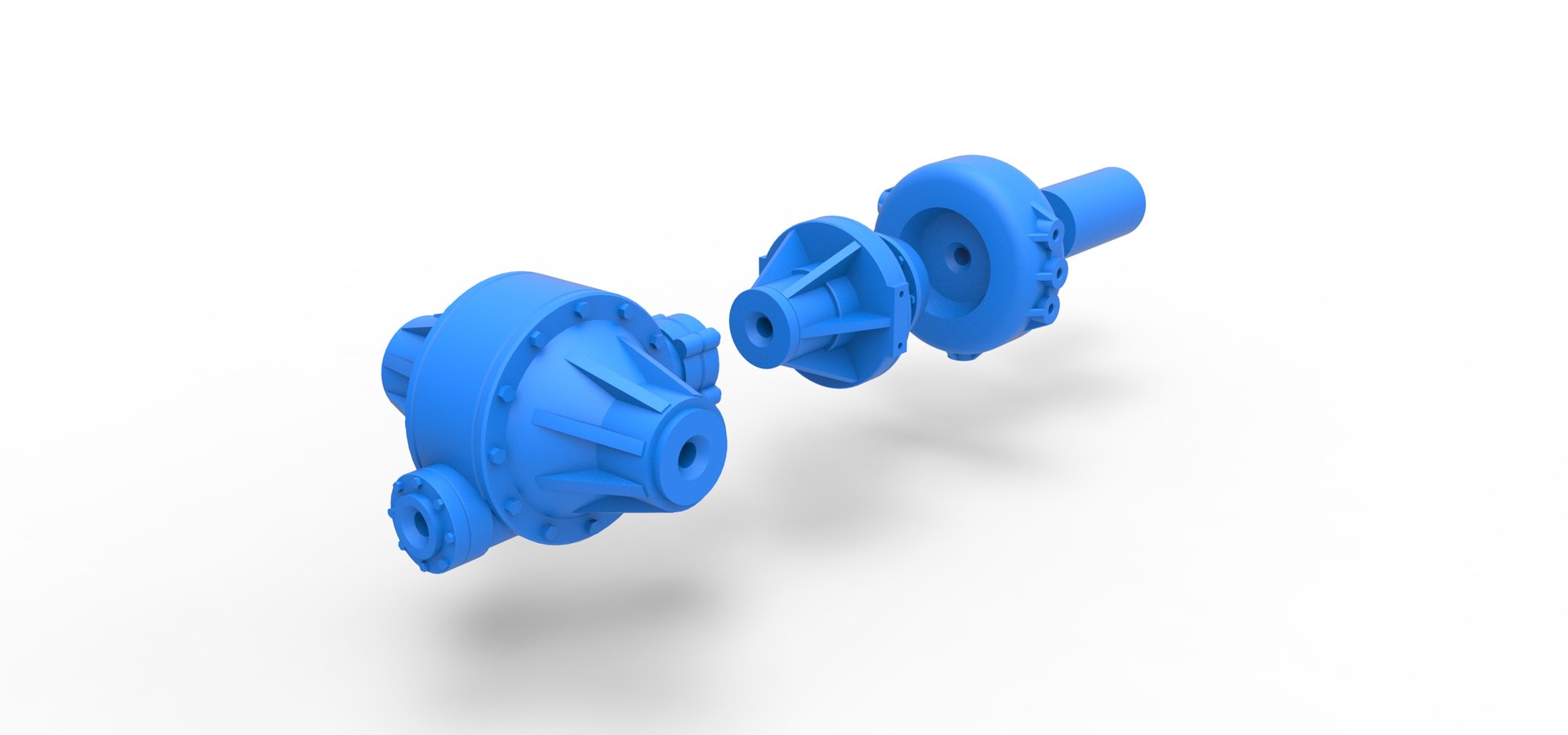 3D Diecast Turbo Booster Axle Scale 1 To 25 - TurboSquid 2133030