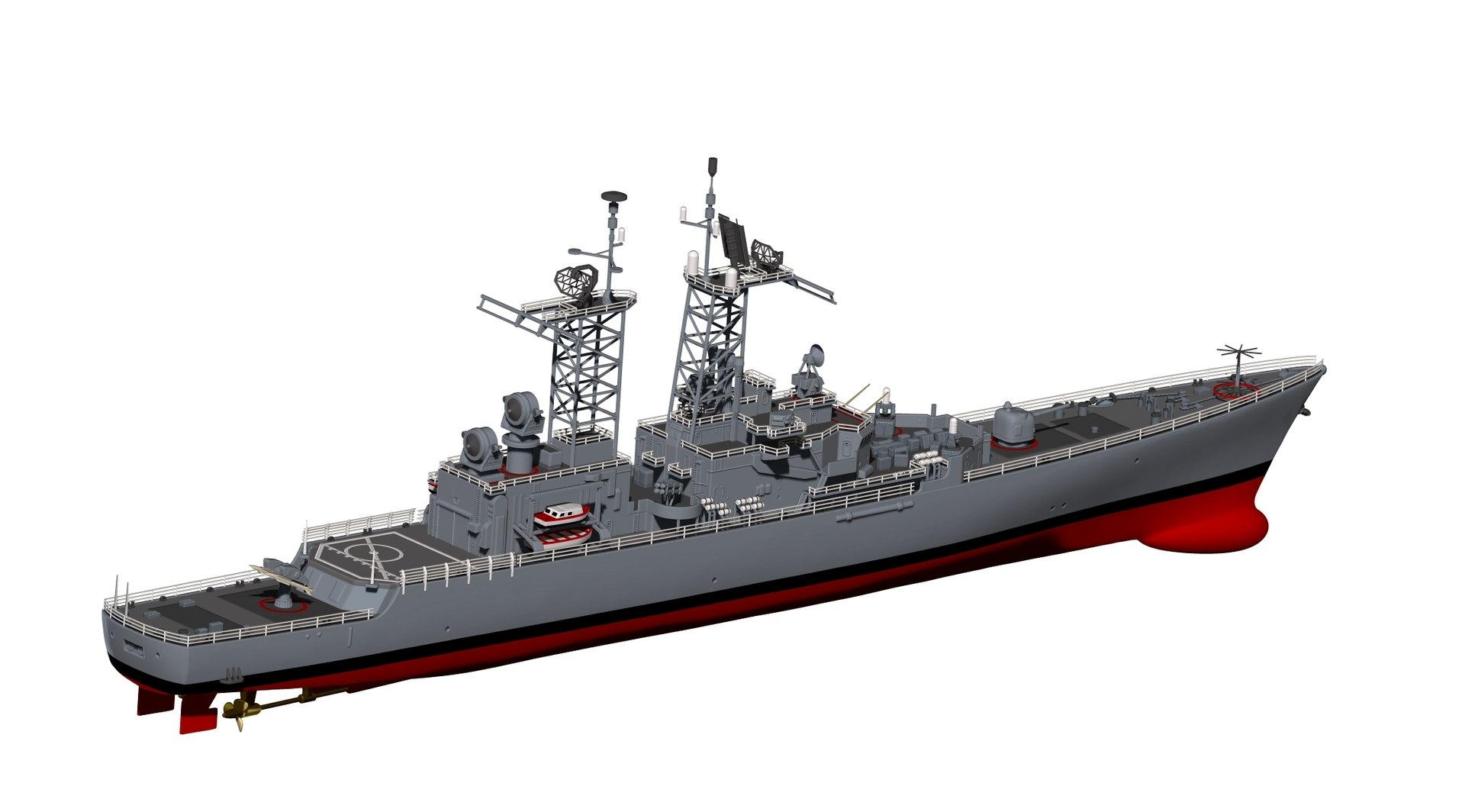 USS Truxtun CGN-35 3D Model - TurboSquid 2452505