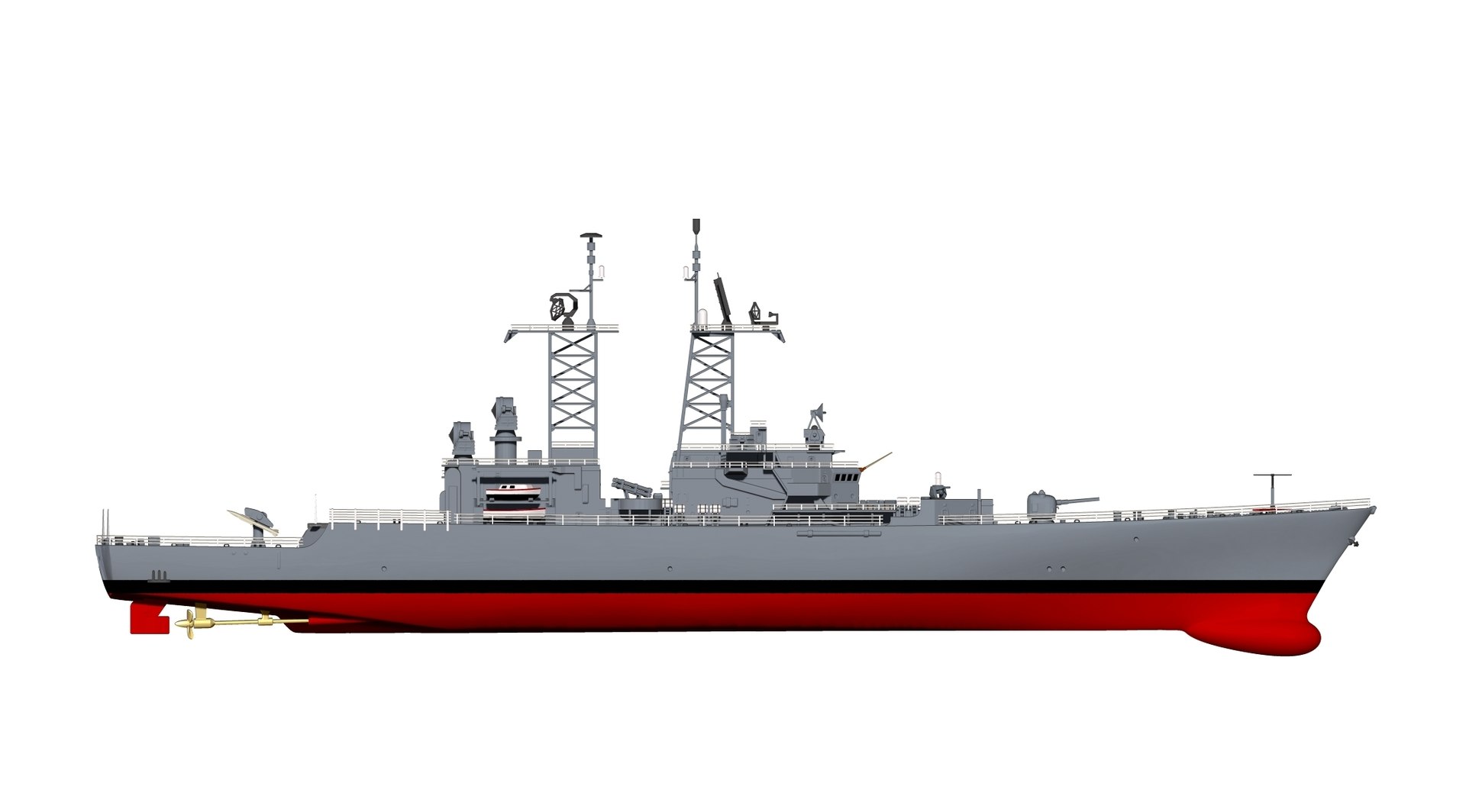 USS Truxtun CGN-35 3D Model - TurboSquid 2452505