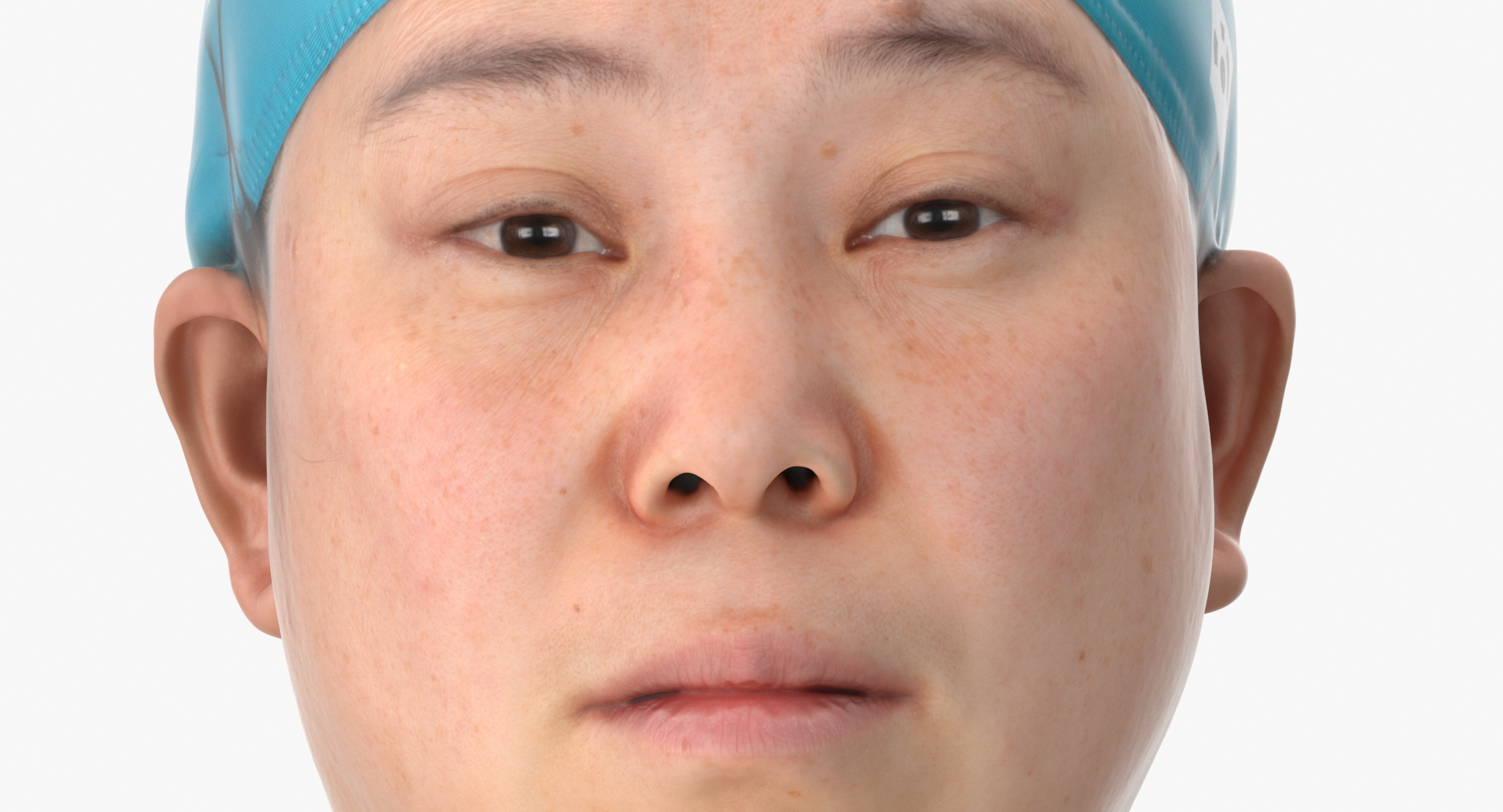 3D Mei Human Head Outer Brow Raiser AU2 Clean Scan model - TurboSquid ...