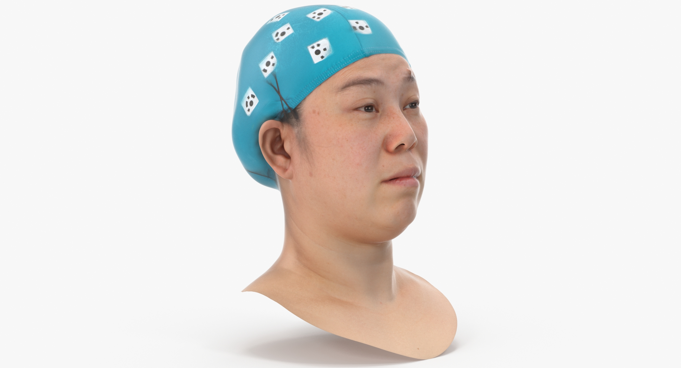 3D Mei Human Head Outer Brow Raiser AU2 Clean Scan model - TurboSquid ...
