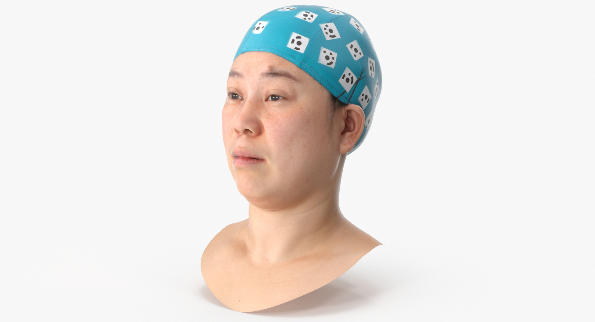 3D Mei Human Head Outer Brow Raiser AU2 Clean Scan model - TurboSquid ...