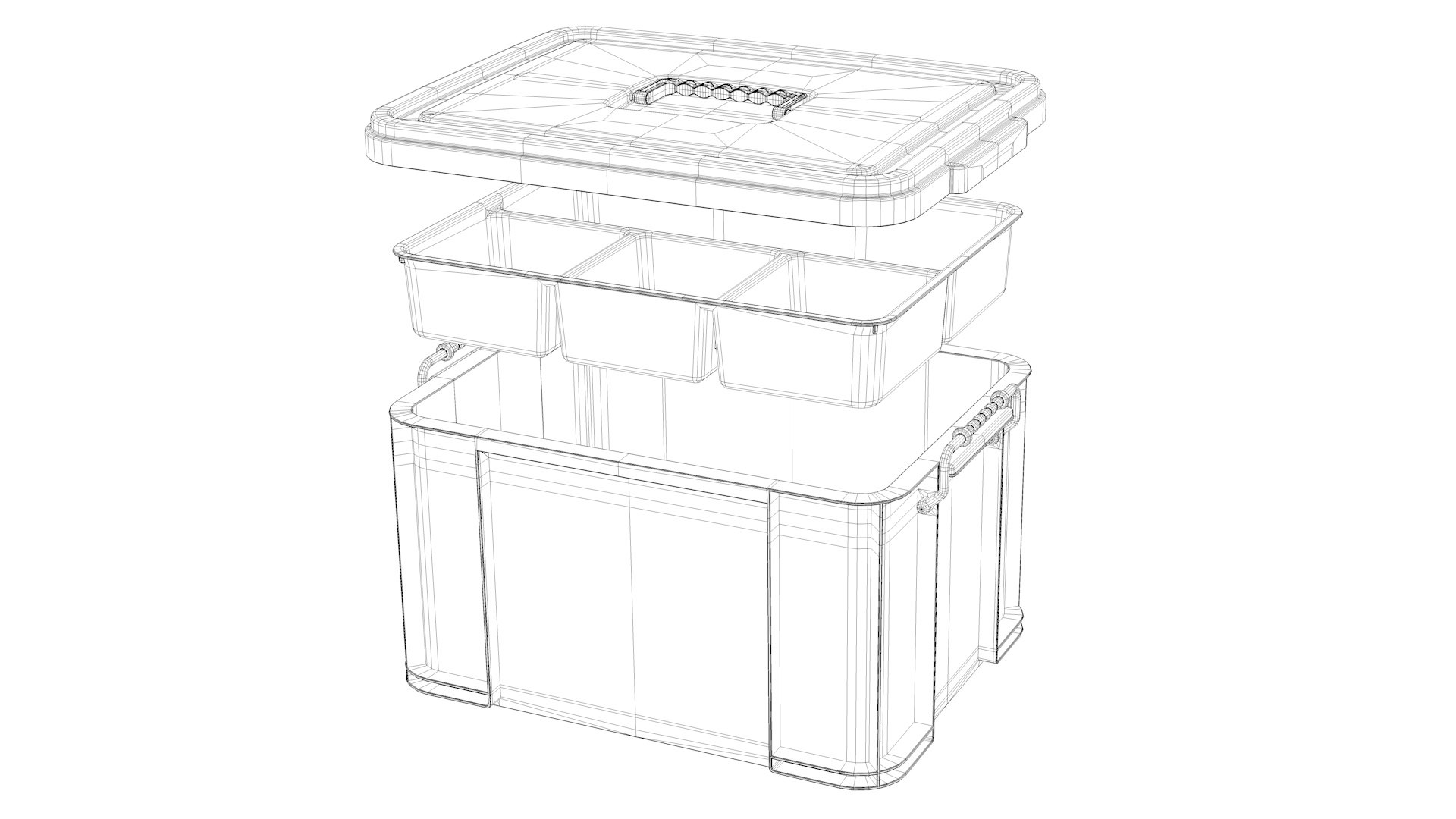 3D Plastic Storage Box 1 - TurboSquid 1962935