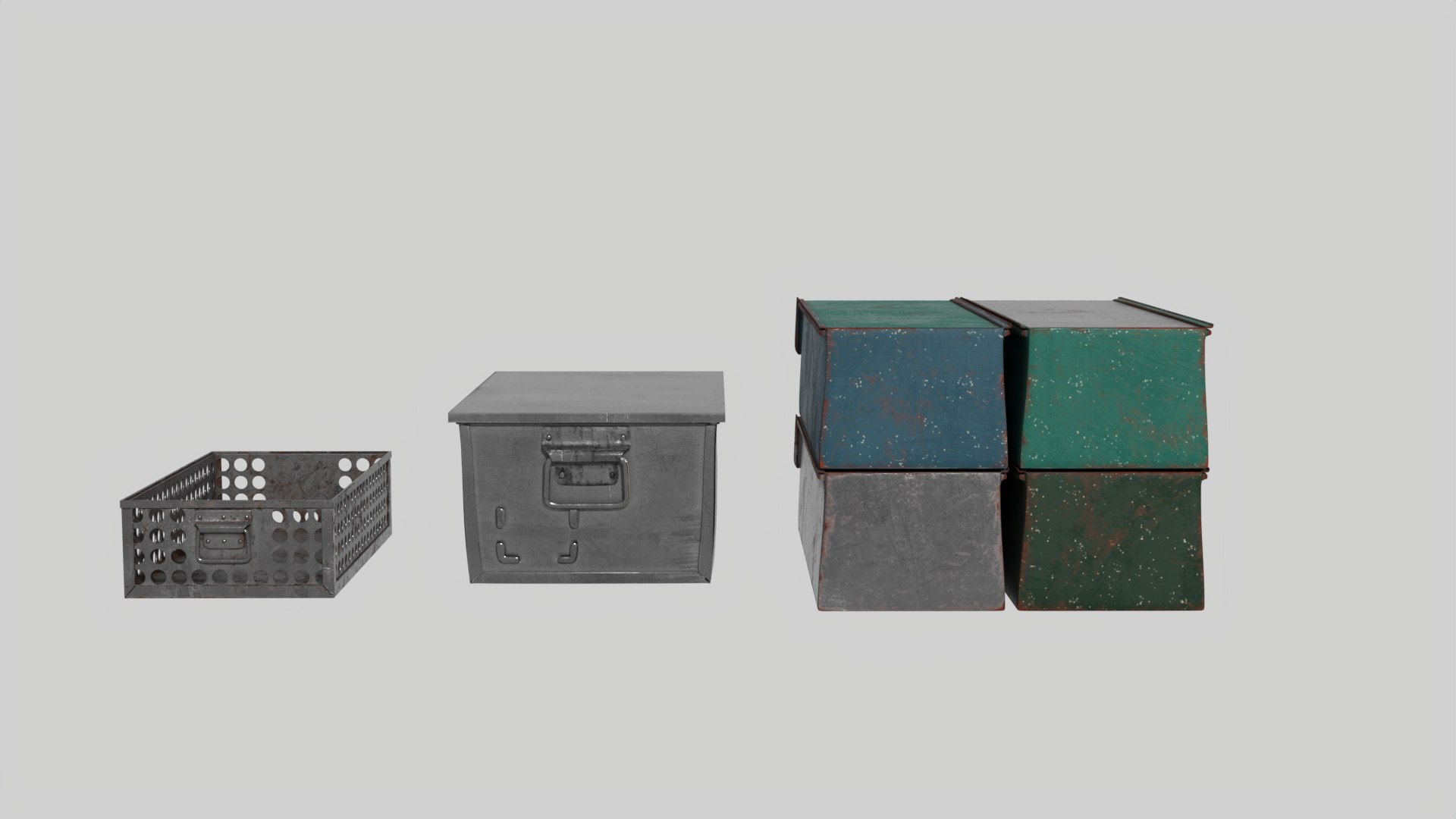 3D Industrial Metal Boxes - TurboSquid 2012933