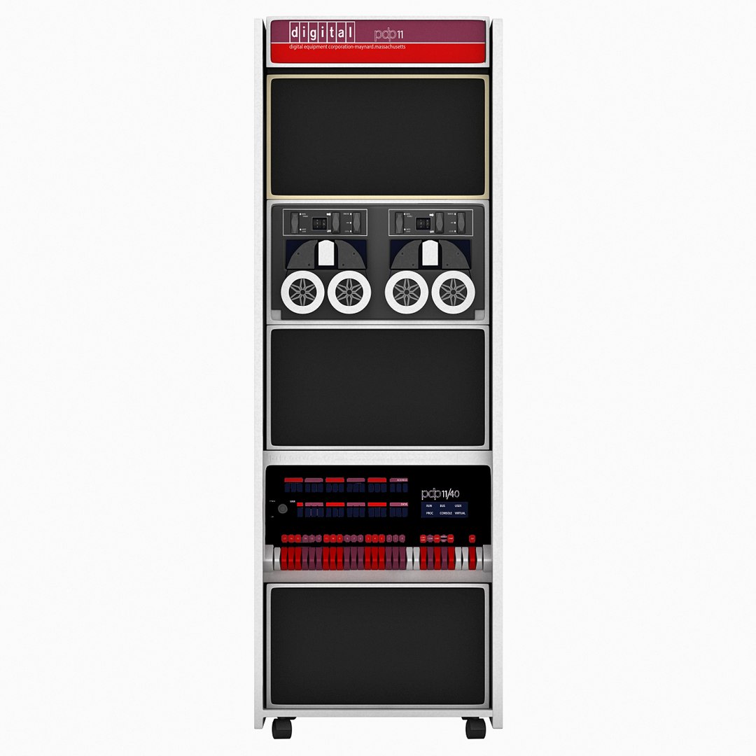 3d Model Of Old Minicomputer Pdp-11
