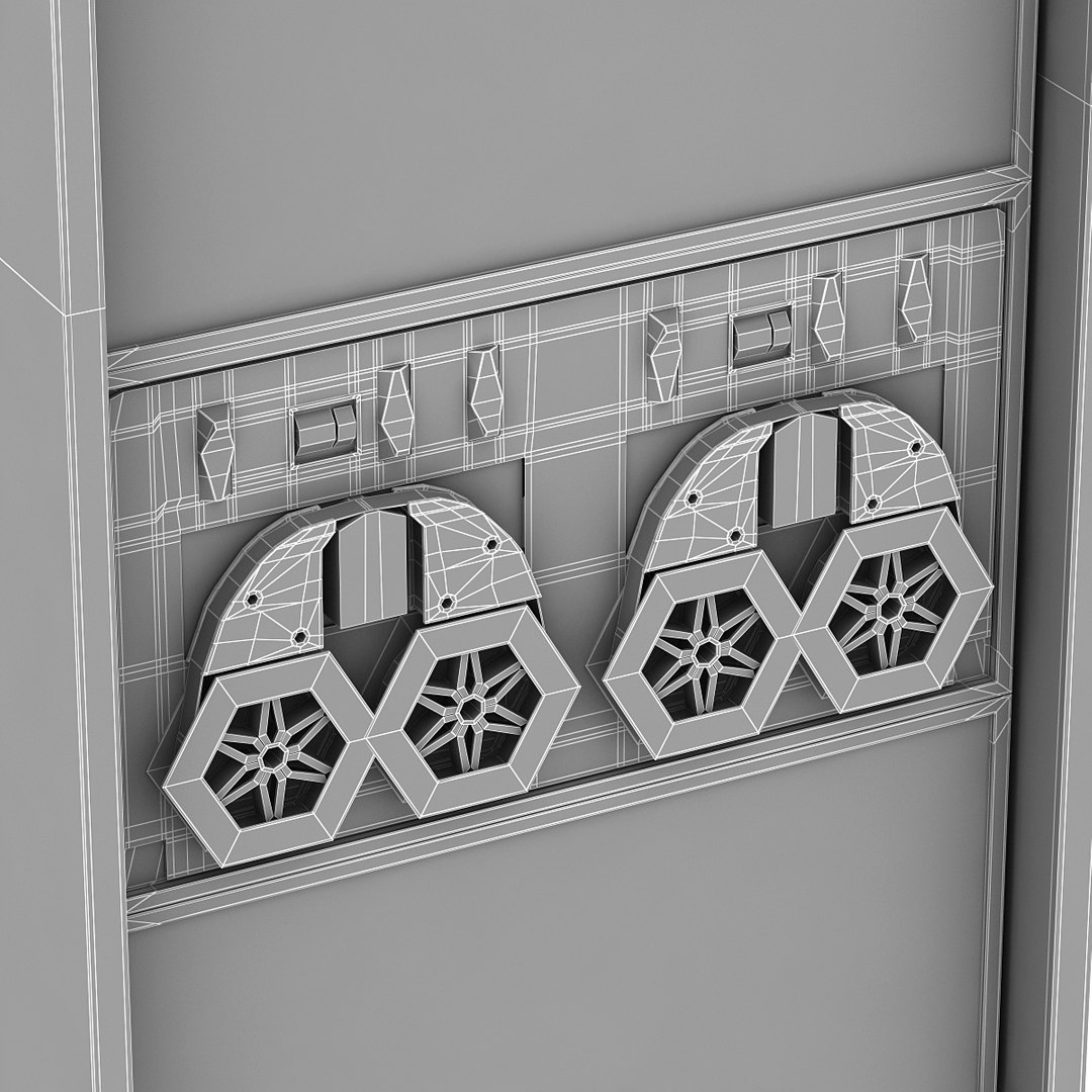 3d model of old minicomputer pdp-11