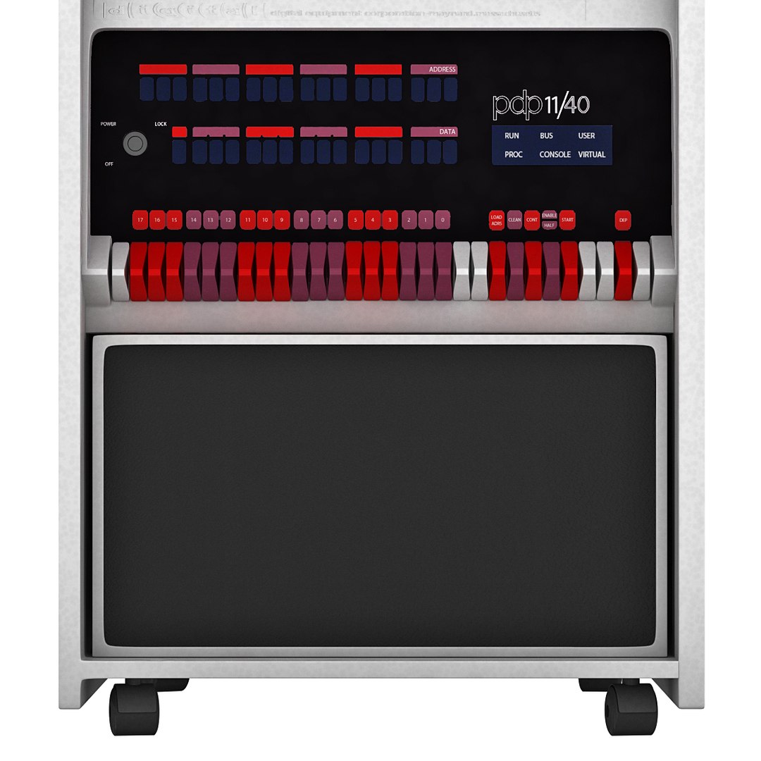 3d Model Of Old Minicomputer Pdp-11