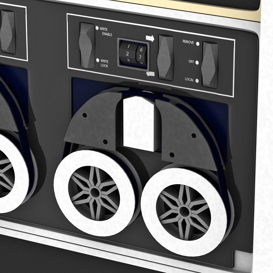 3d model of old minicomputer pdp-11