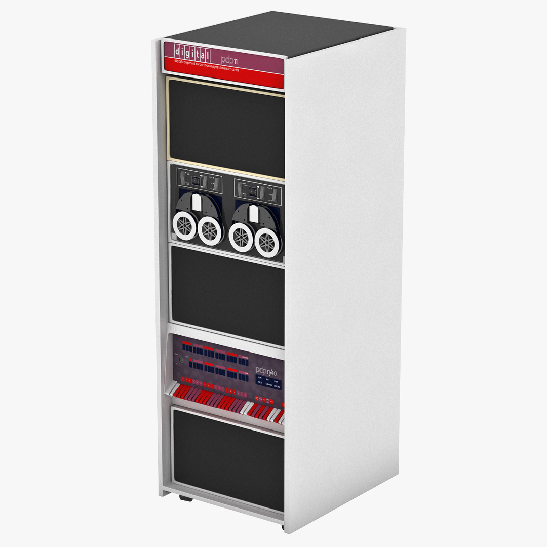 3d Model Of Old Minicomputer Pdp-11