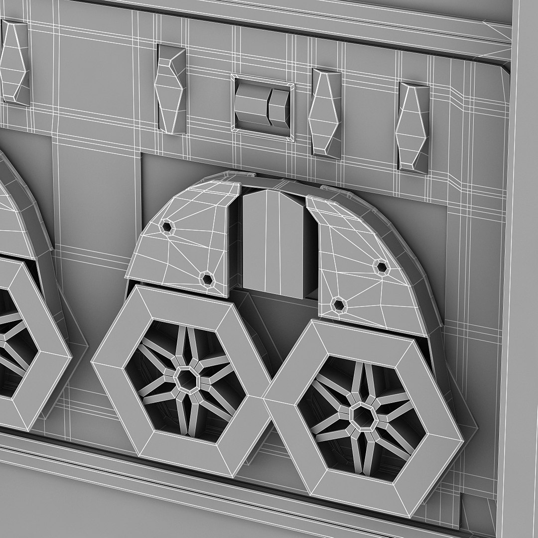 3d model of old minicomputer pdp-11
