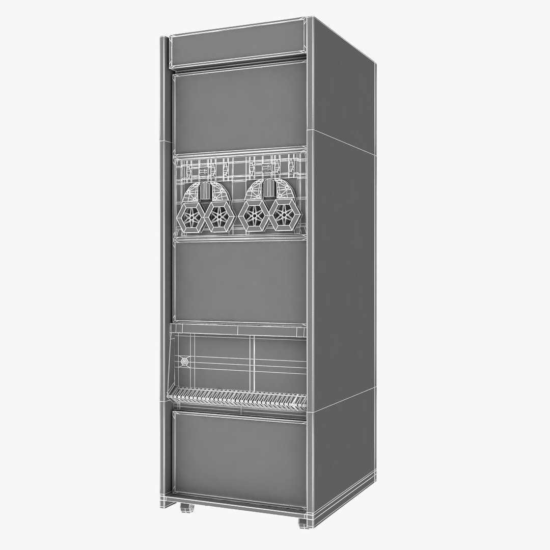 3d model of old minicomputer pdp-11