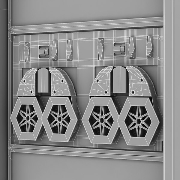 3d model of old minicomputer pdp-11