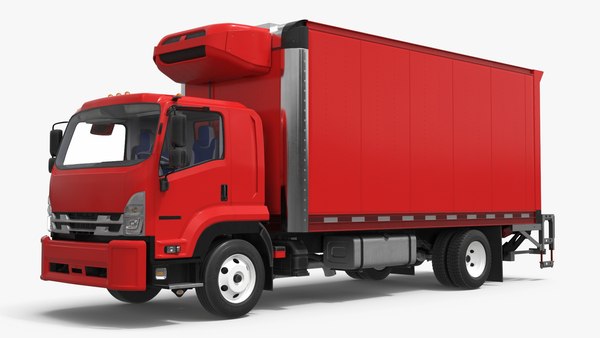 Nutzfahrzeug-Transport-LKW, rot, vereinfacht 3D-Modell - TurboSquid 2508040