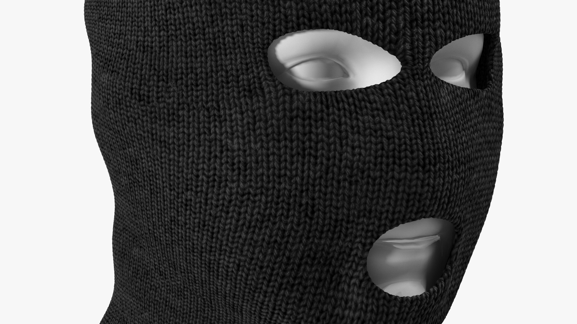 Full Face 3 Hole Balaclava Ski Mask 3D Model - TurboSquid 1808603