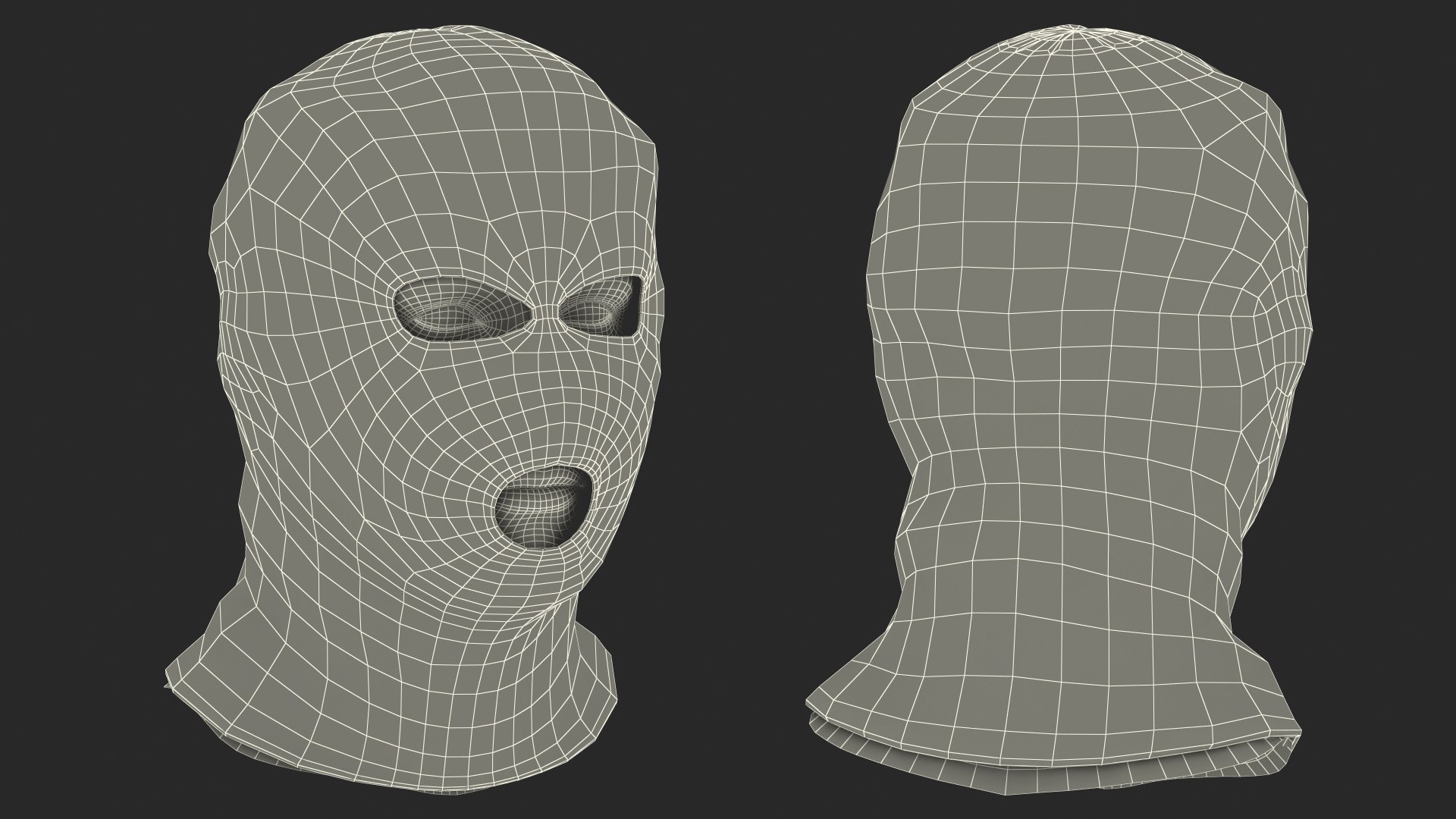 Full Face 3 Hole Balaclava Ski Mask 3D model - TurboSquid 1808603