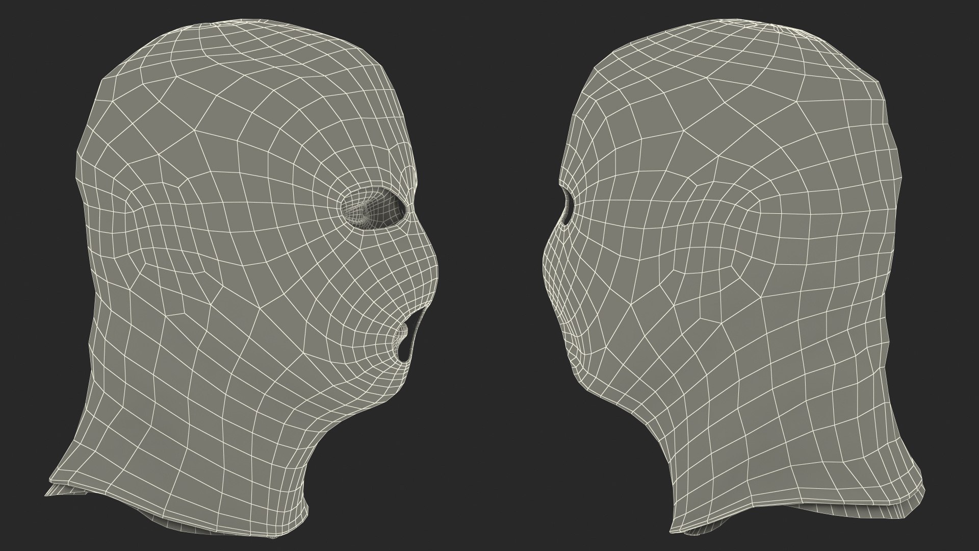 Full Face 3 Hole Balaclava Ski Mask 3D model - TurboSquid 1808603