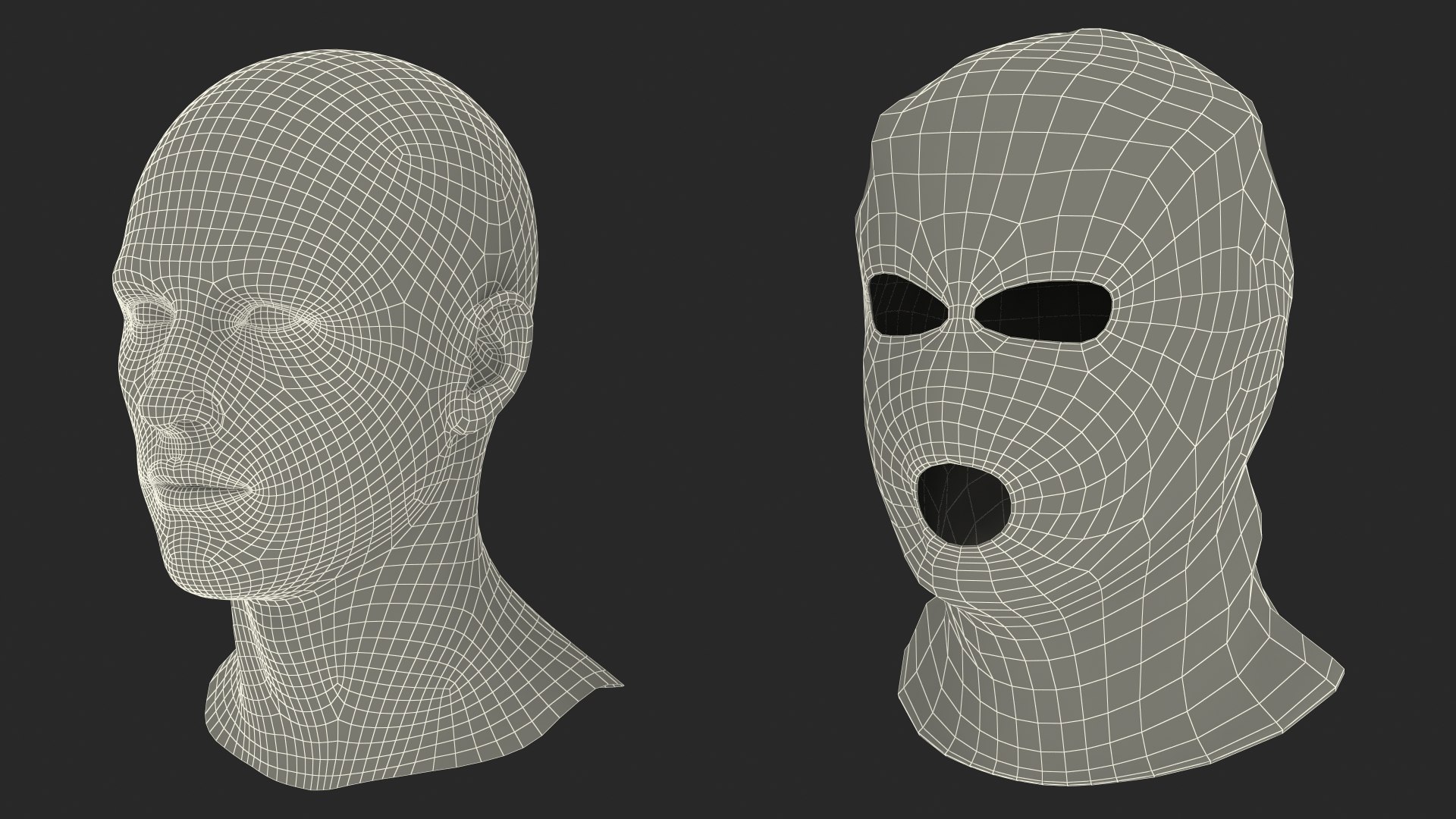 Full Face 3 Hole Balaclava Ski Mask 3D model - TurboSquid 1808603