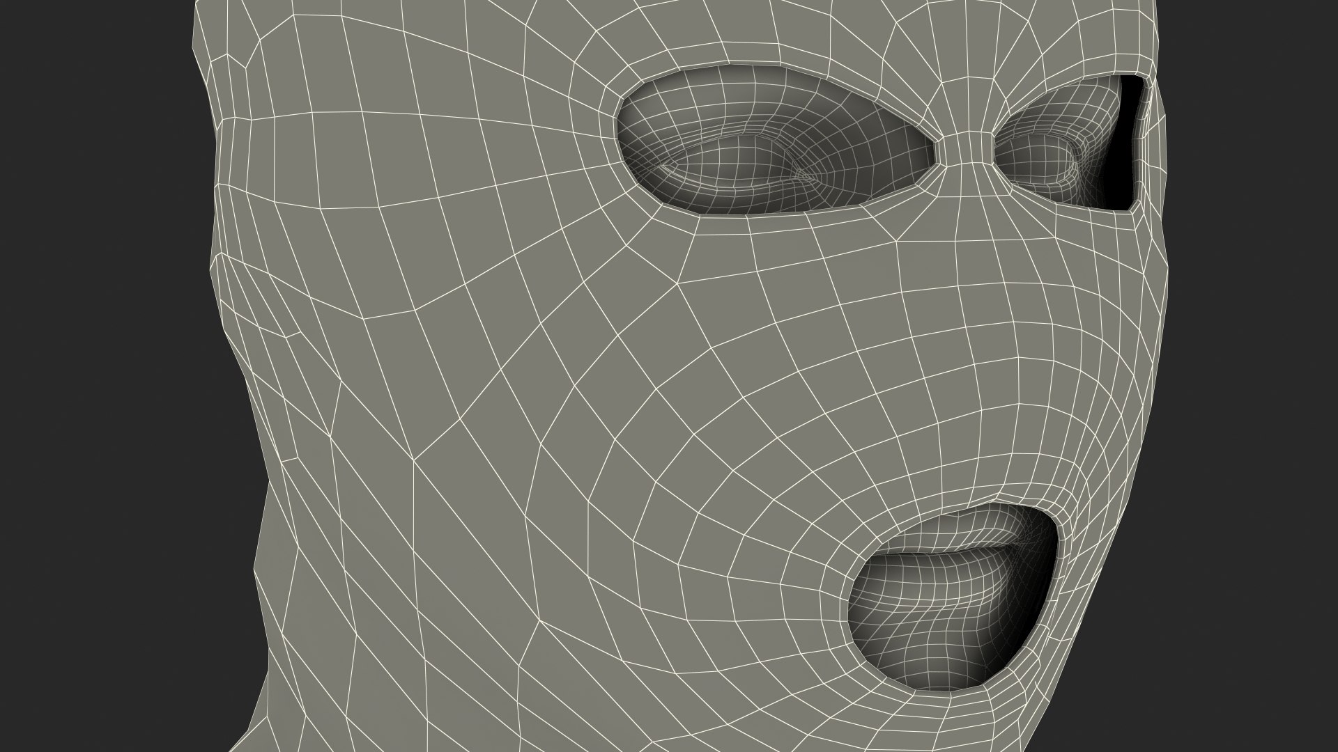 Full Face 3 Hole Balaclava Ski Mask 3D model - TurboSquid 1808603