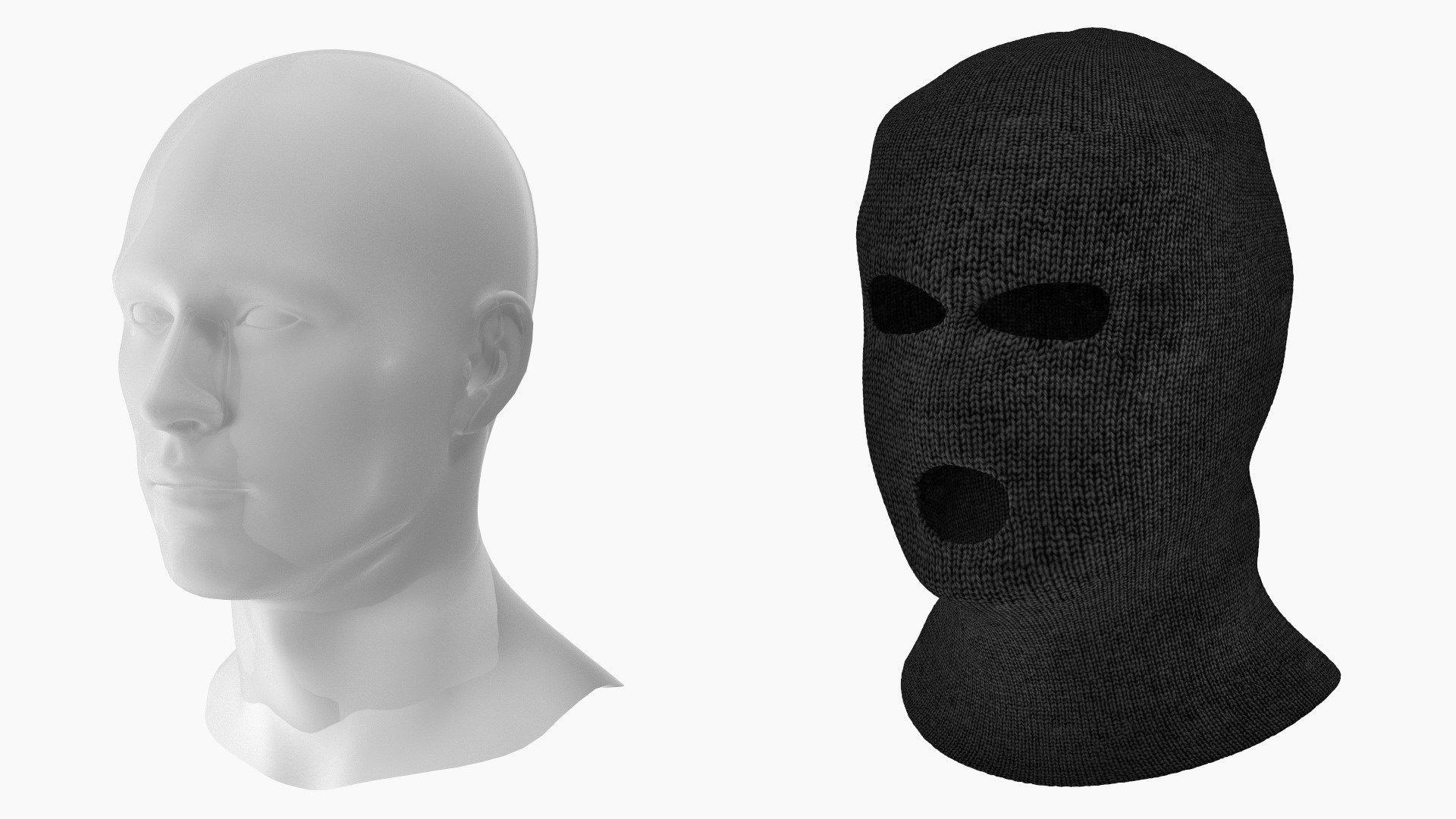 Full Face 3 Hole Balaclava Ski Mask 3D Model - TurboSquid 1808603