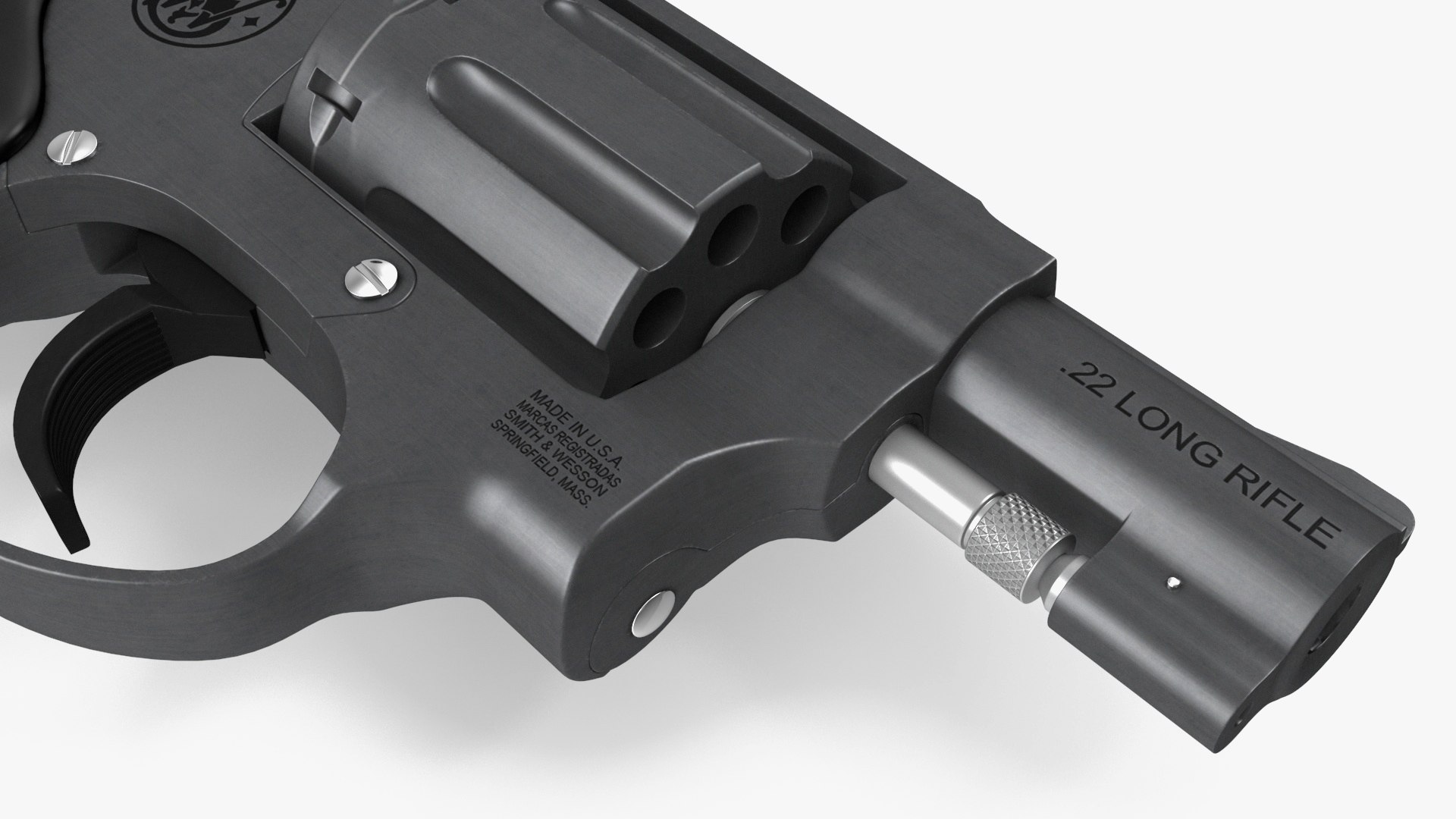 Smith and Wesson Small Revolver Black 3D model - TurboSquid 2153052