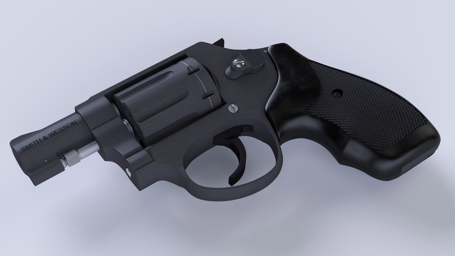 Smith And Wesson Small Revolver Black 3D Model - TurboSquid 2153052