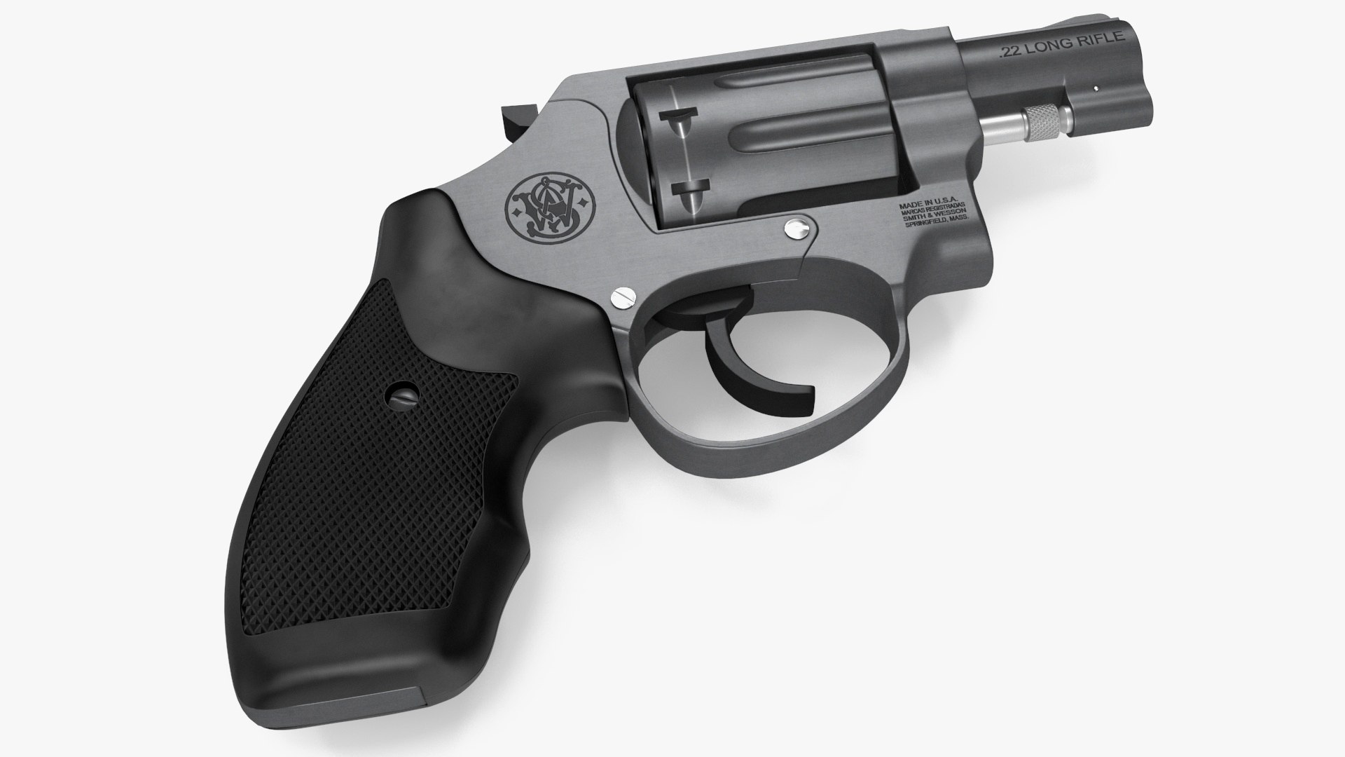 Smith and Wesson Small Revolver Black 3D model - TurboSquid 2153052