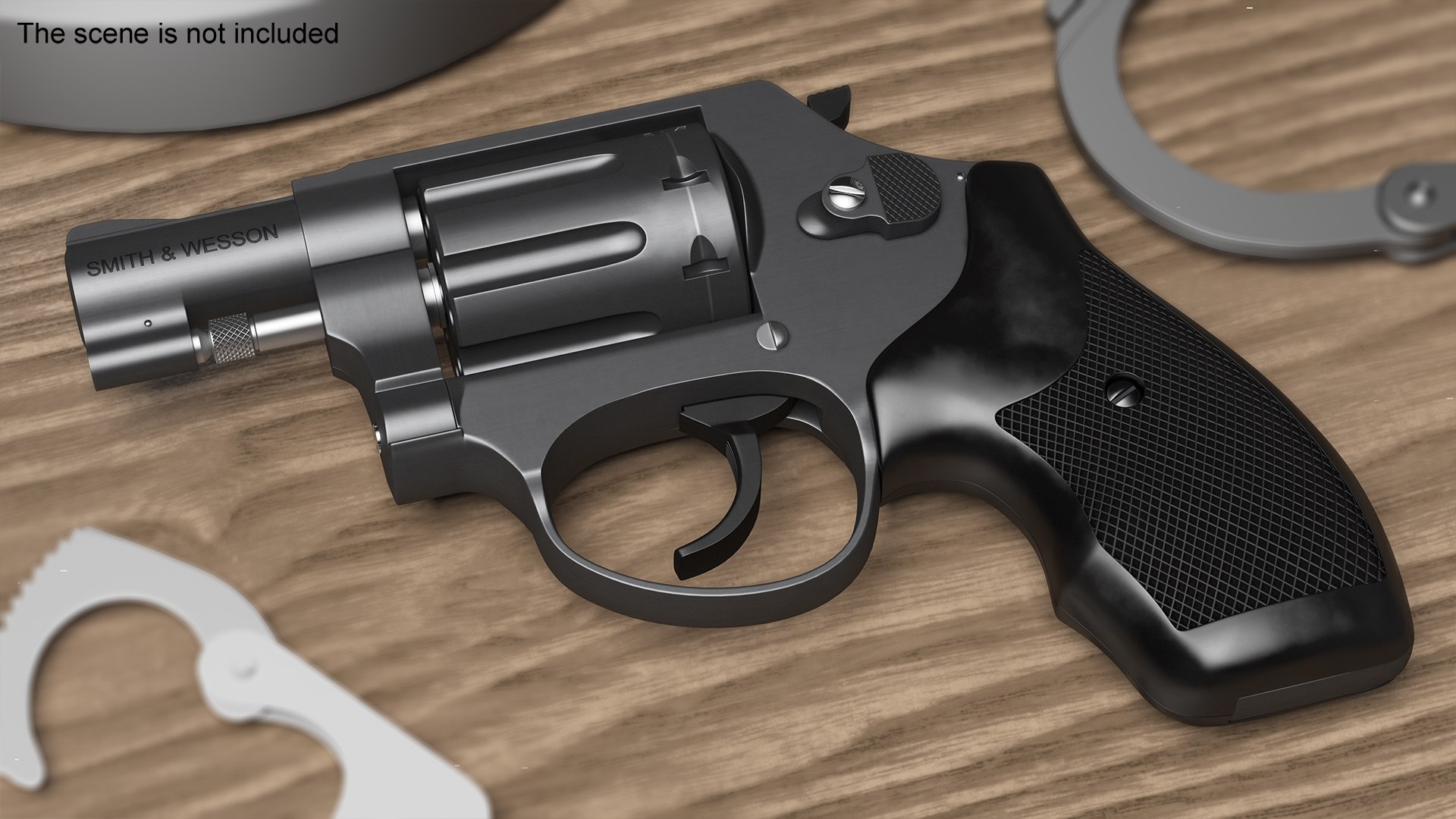 Smith And Wesson Small Revolver Black 3D Model - TurboSquid 2153052