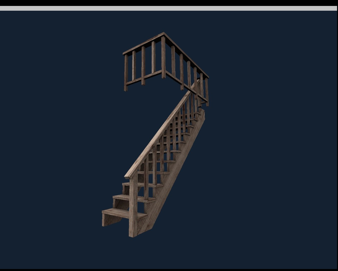 wood steps 3d model