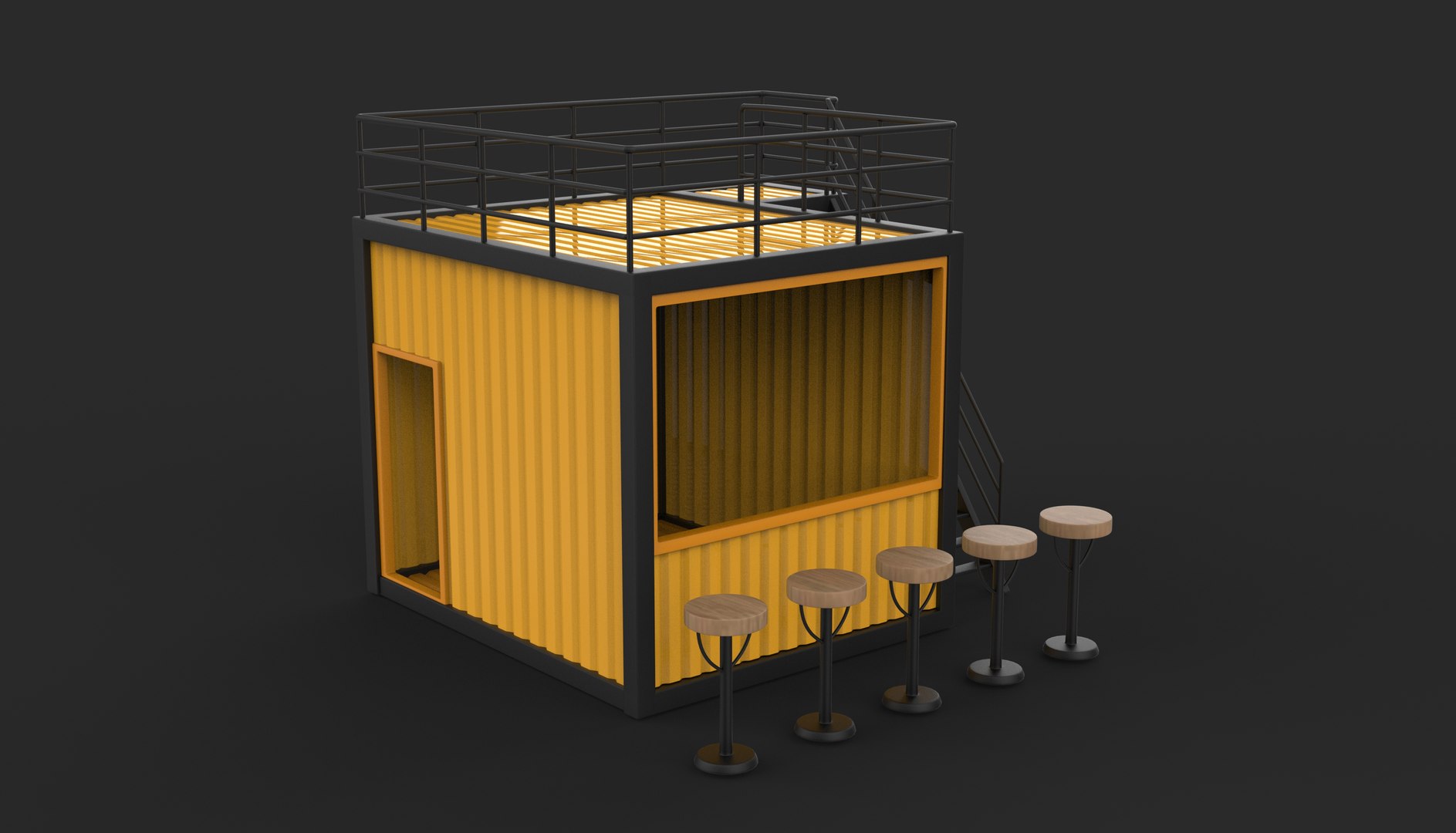 Container Kiosk 3D Model Model - TurboSquid 2397897