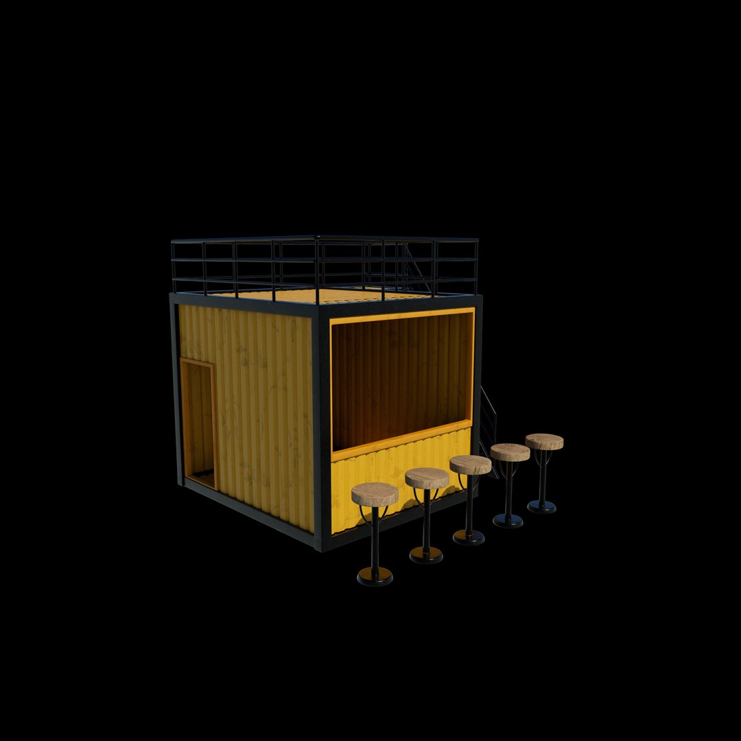 Container Kiosk 3D Model Model - TurboSquid 2397897