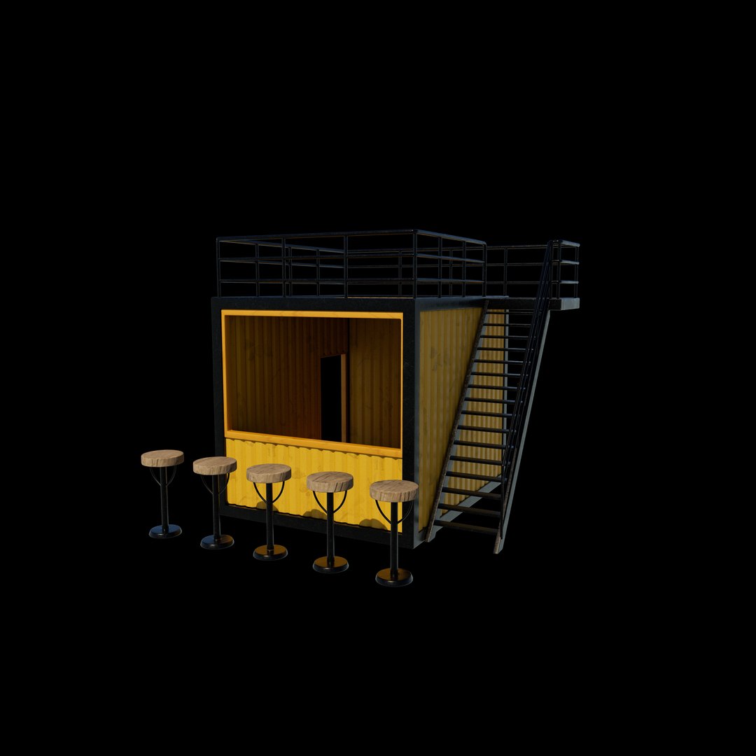 Container Kiosk 3D Model Model - TurboSquid 2397897