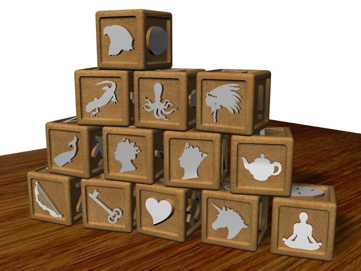 Toy blocks 3D model - TurboSquid 1259897