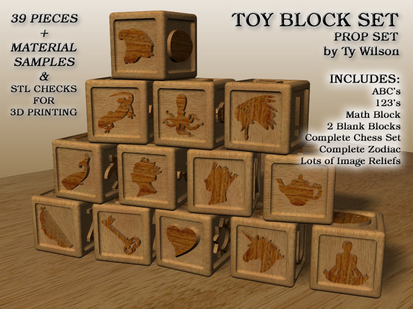 Toy blocks 3D model - TurboSquid 1259897