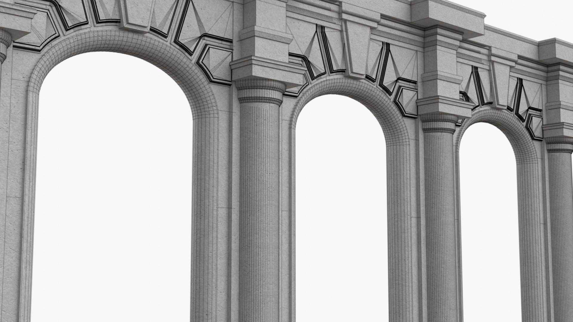 Triple Arch 017 3D Model - TurboSquid 2106416