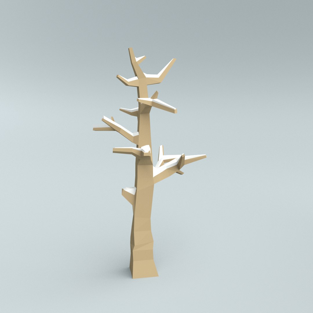 3d Obj Winter Trees