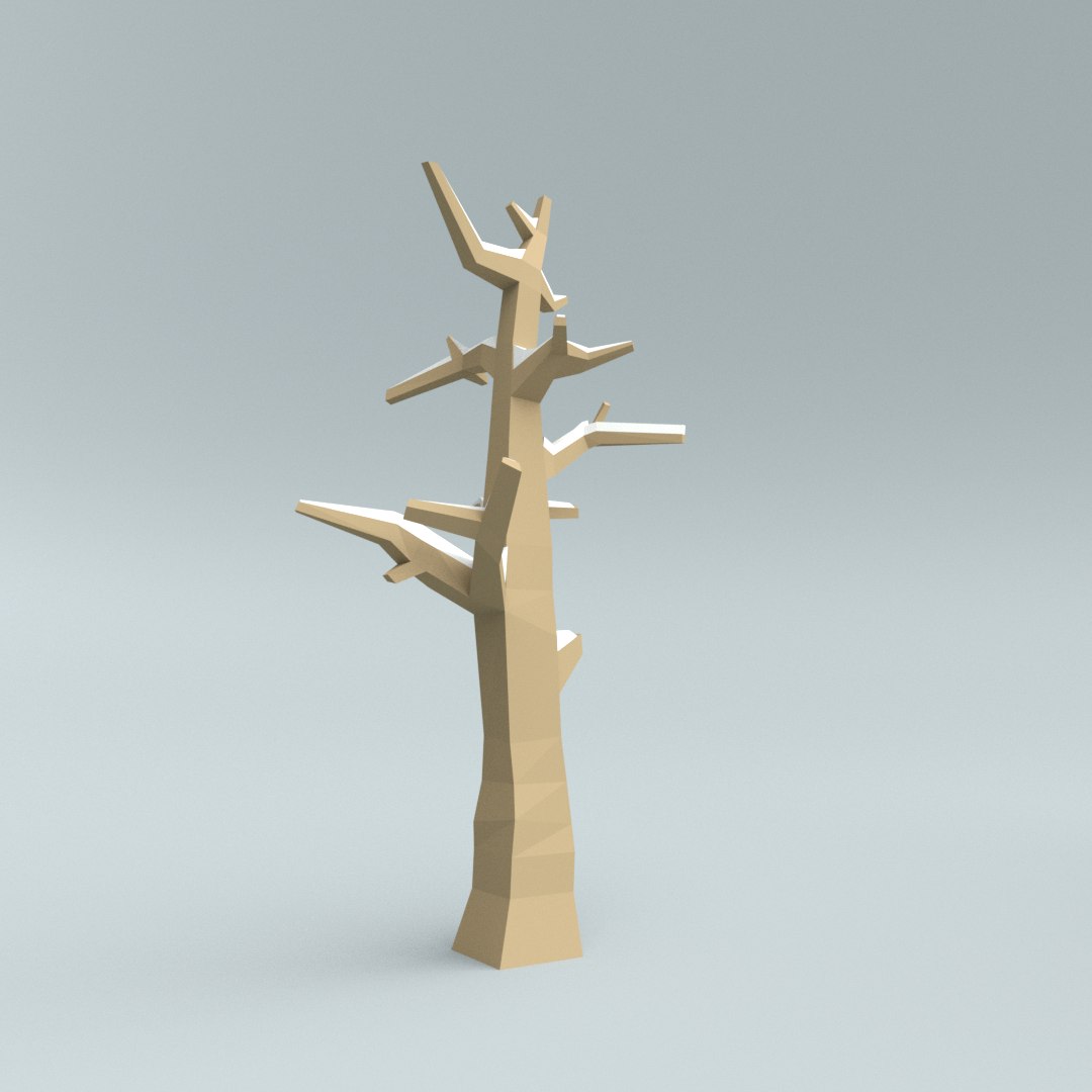 3d Obj Winter Trees